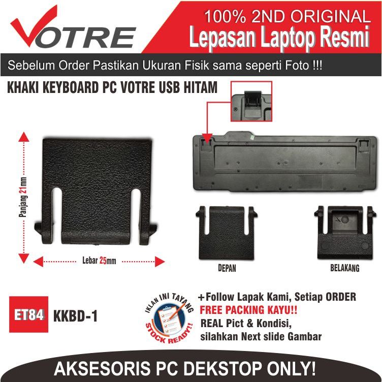 Jual ET84 KKK-VOT-1 Kaki KEYBOARD EKSTERNAL LAPTOP PC VOTRE USB HITAM ...