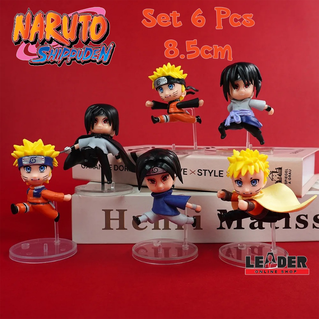 Jual ACTION FIGURE CHIBI NARUTO SASUKE UCHIHA FLYING POSE SET 6 PCS 8 ...