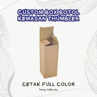 Jual Cetak BOX BOTOL 8x8x30 cm Full Color Free Custom Desain/Logo ...
