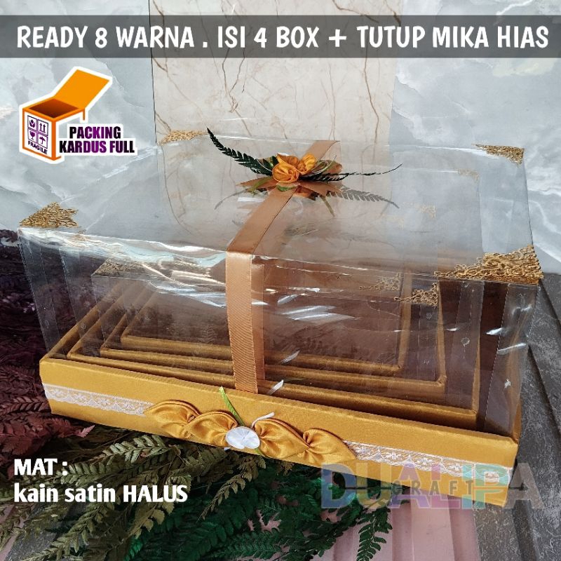 Jual Kotak Hantaran Pernikahan Set Lengkap Isi 4 Box Seserahan Parcel ...