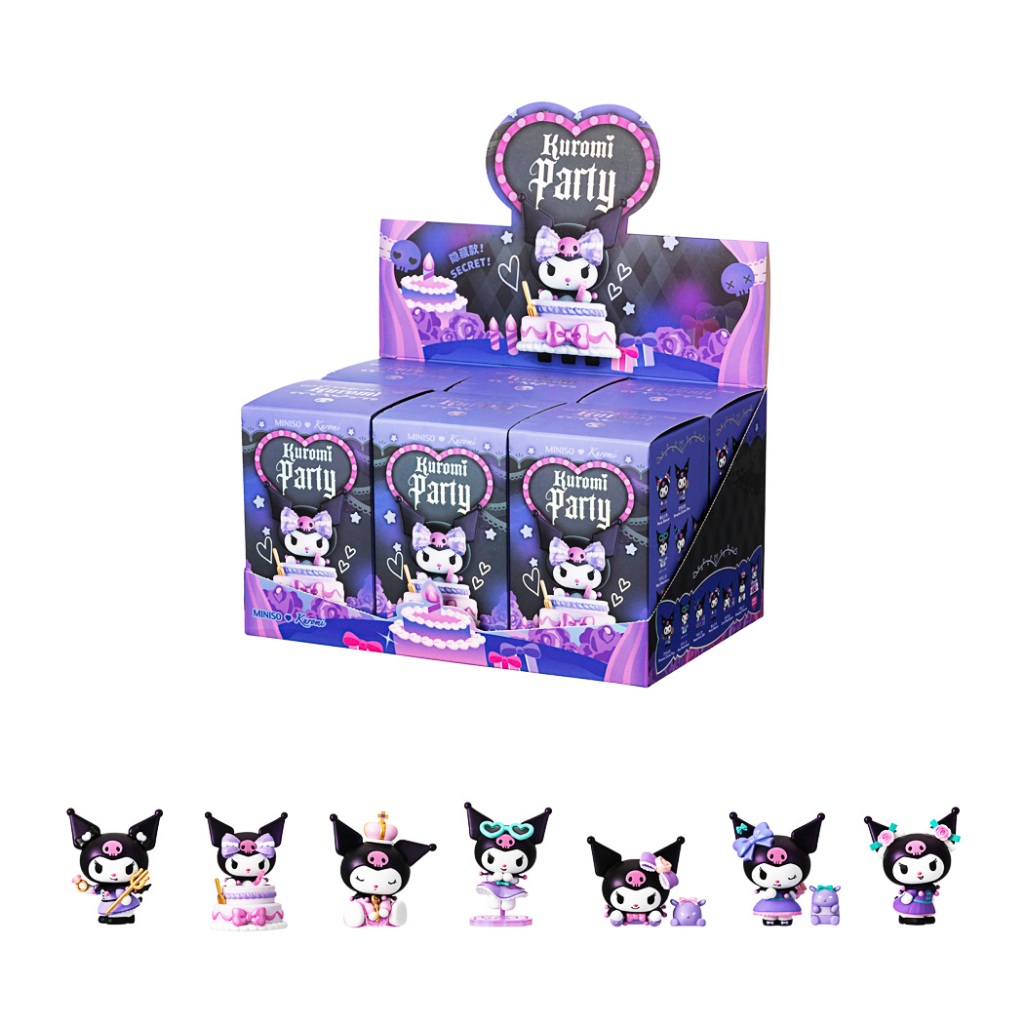 Jual MINISO Kuromi Sanrio Kotak Buta Blind Box Model Figur Kotak Buta Spesial Seri Pesta Kuromi ...