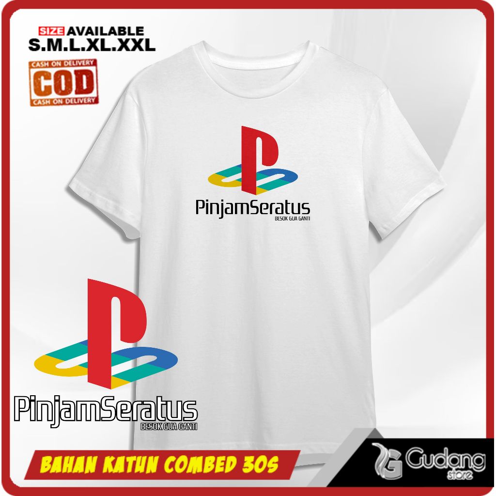 Jual T-SHIRT KAOS PLESETAN PS PINJAM SERATUS BAJU KATA KATA KATUN ...