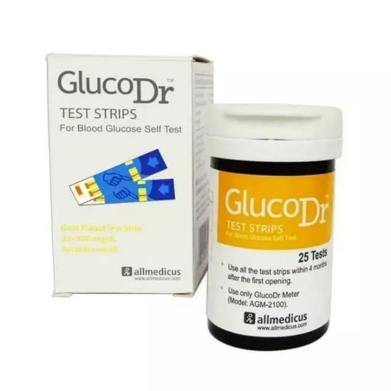 Jual Strip Gula darah Glucoder test strip/ Gluco dr isi 25 biosensor ...