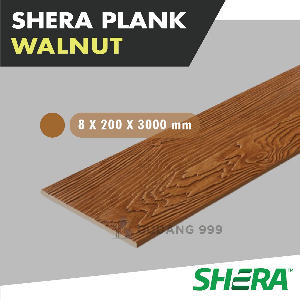 Jual Shera Plank Walnut Jati Muda 20cm x 3m x 8mm / Lisplank / Conwood ...