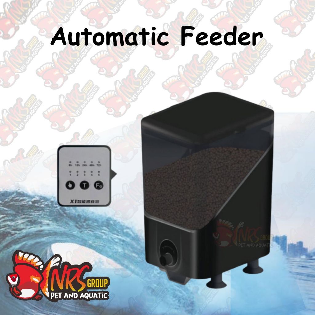 Jual Automatic Feeder | Nrs Smart feeder Tempat Pakan Ikan Otomatis Aquarium | Shopee Indonesia