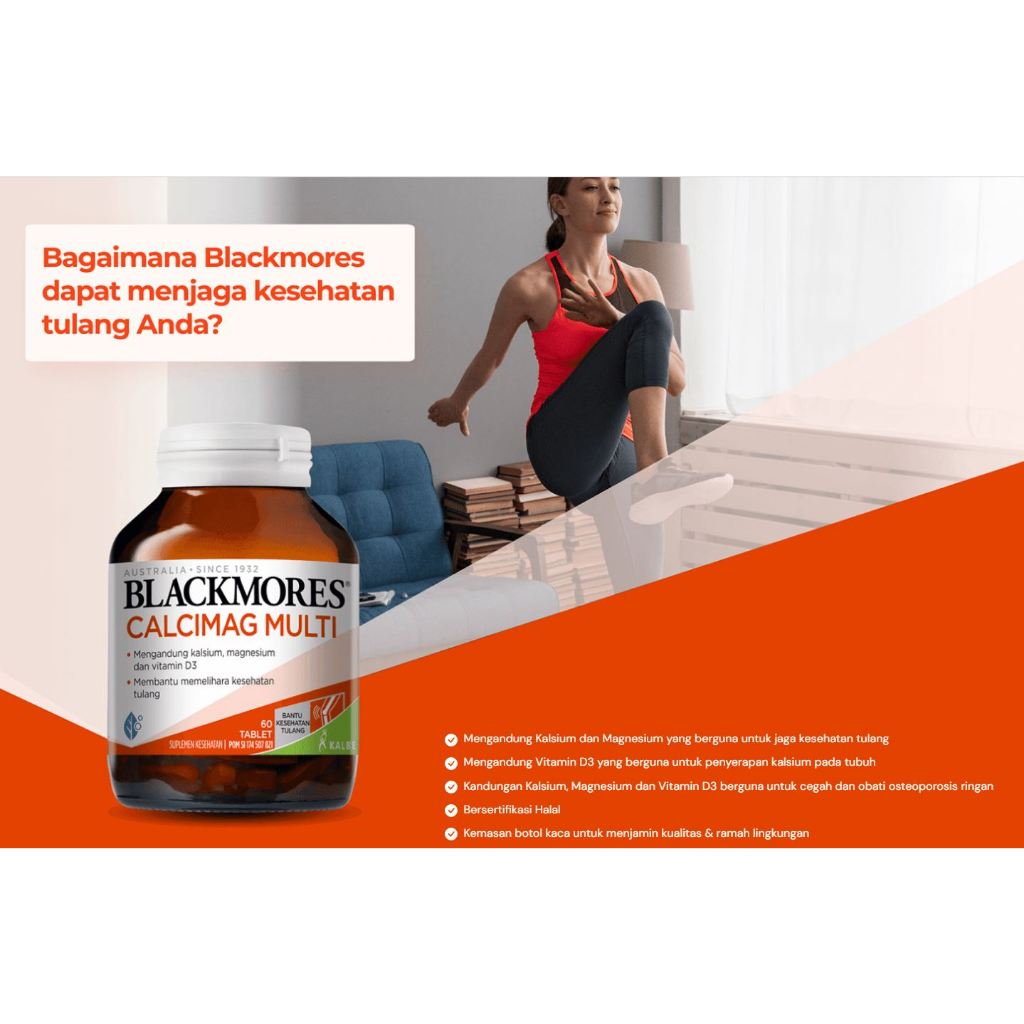 Jual Blackmores CALCIMAG MULTI isi 30 / 60 Tablet - Sumber Kalsium, Vitamin D3, Magnesium ...