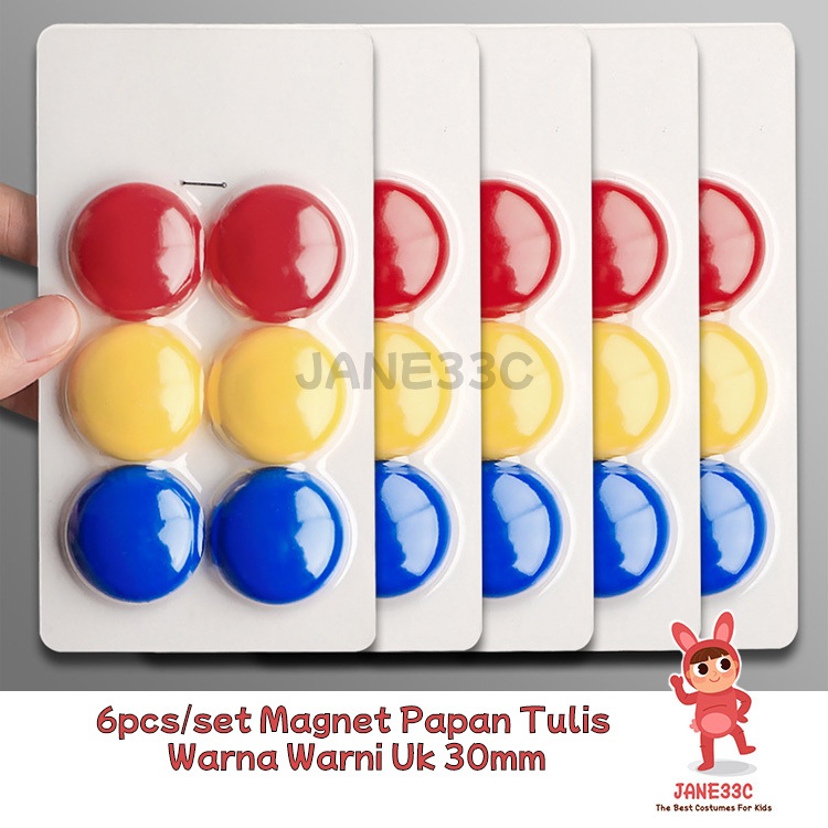 Jual 6pcs/set Magnet Papan Tulis Warna Warni Uk 30mm | Shopee Indonesia