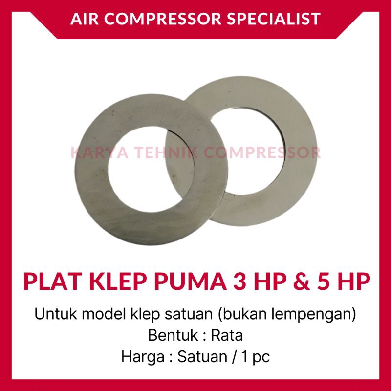 Jual Plat Klep Valve Plate Kompresor Udara PUMA 3 HP & 5 HP (Model Klep ...
