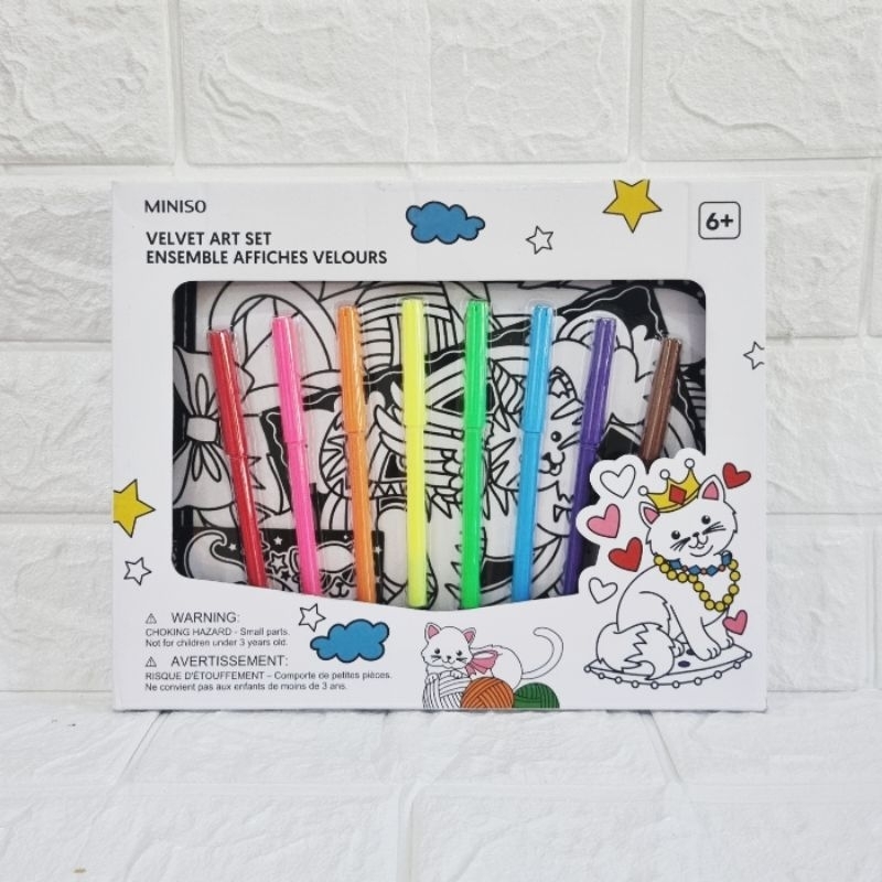 Jual MINISO Velvet Art Set / Coloring Activities/Mainan Edukatif ...