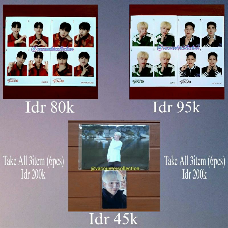 Jual (READY STOCK) SHARING MERCH SEVENTEEN WONWOO HOSHI SEUNGKWAN DINO ...