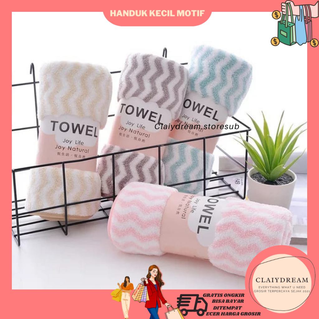 Jual CLAIYDREAM Handuk Lembut Dewasa Wajah - Handuk Muka Motif - Handuk ...