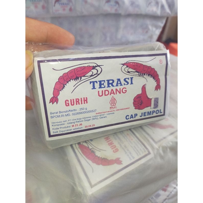 Jual Terasi Udang Asli Cap Jempol Kemasan 250 Gram | Shopee Indonesia
