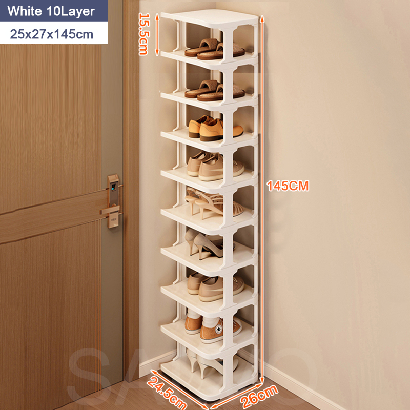 Jual WARM LAB Black Rak Sepatu Plastik Susun Tempat Serbaguna Minimalis ...