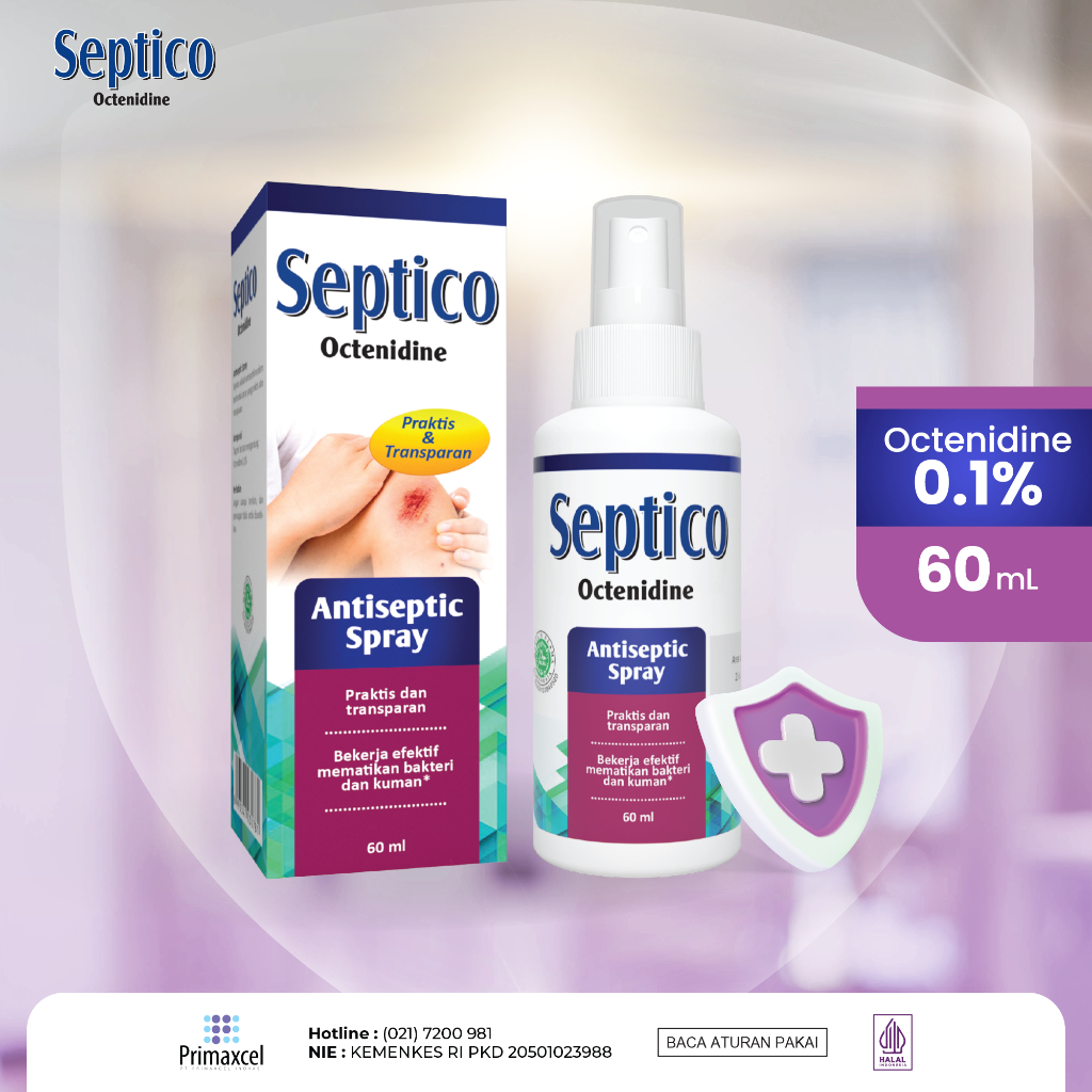 Jual Septico Antiseptic Spray 60ml/Antiseptic Octenidine/antiseptic ...