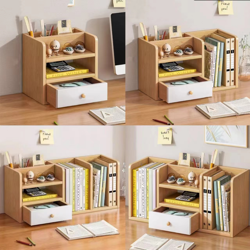 Jual Jutastore Rak Buku Meja Rak Buku Kayu Lemari Portable Susun ...