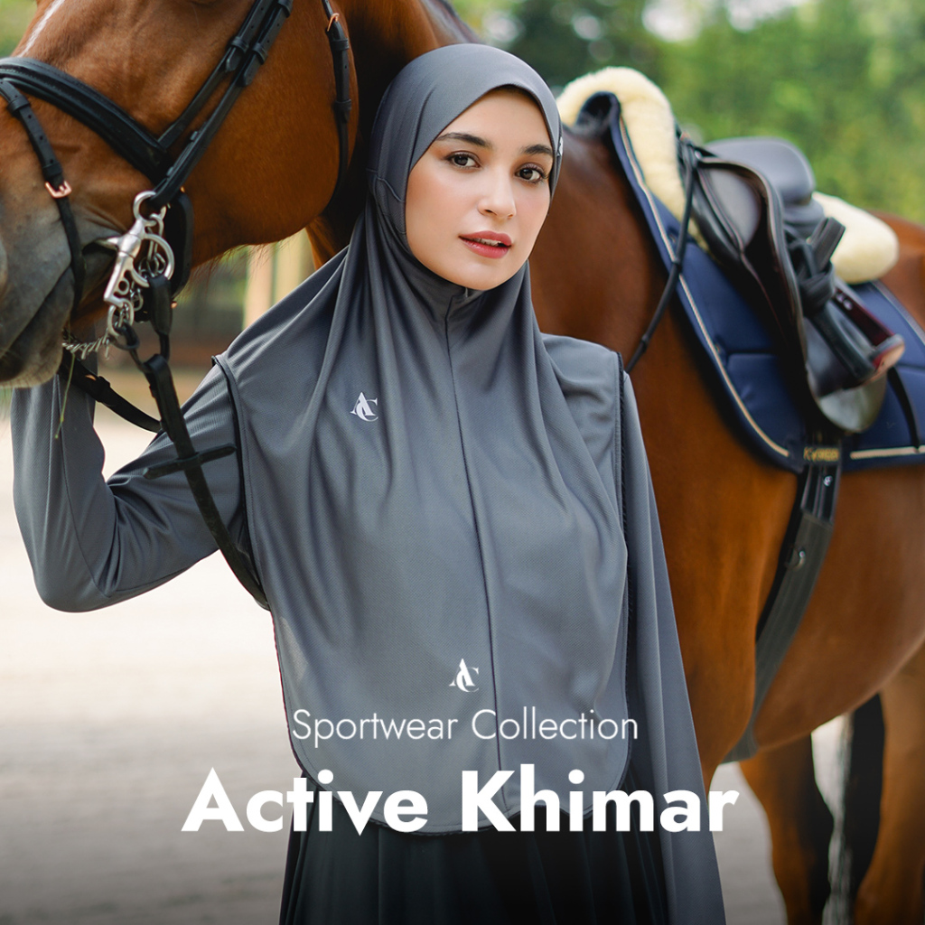 Jual Alur Cerita Active Khimar - Grey | Shopee Indonesia