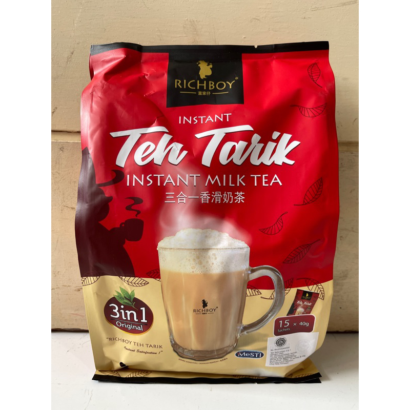 Jual richboy instant teh tarik / instant milk tea isi 15sachets | Shopee Indonesia
