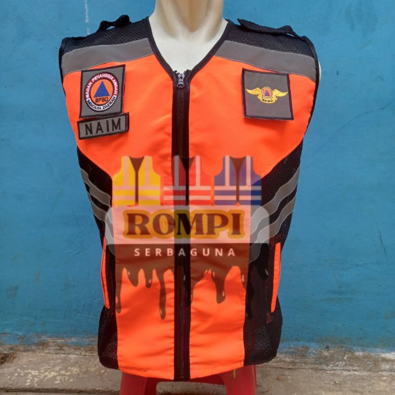 Jual Rompi BPBD Oren Hitam full logo | Shopee Indonesia