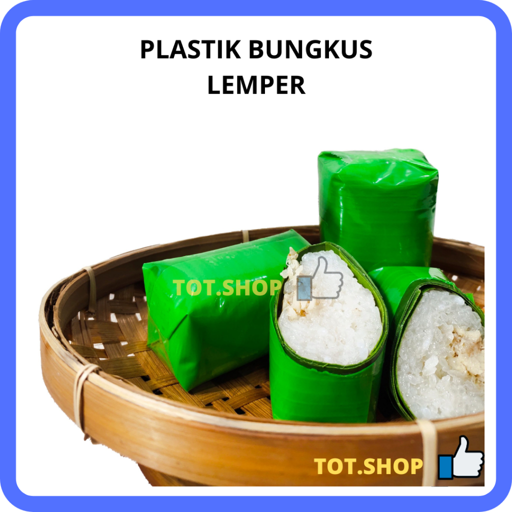 Jual Plastik Hijau Bungkus Lemper/ Plastik Pembungkus Kemasan Lemper PE ...