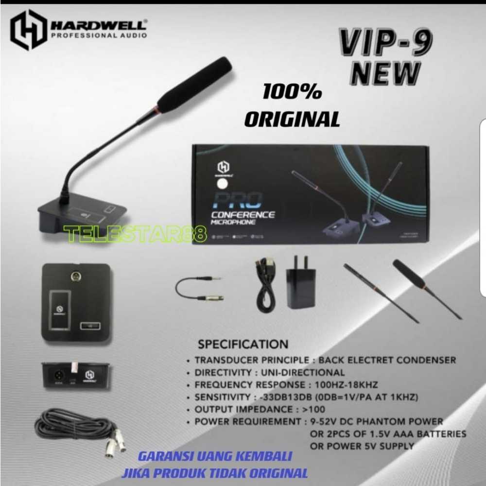 Jual HARDWELL VIP-9 PRO / VIP 9 Mic MEJA KABEL CONDENSOR/ PODIUM ...
