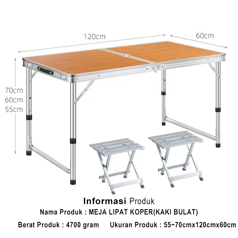 Jual the_great88 Meja Lipat Portable MEJA KAKI BULAT, PETAK, PETAK ...