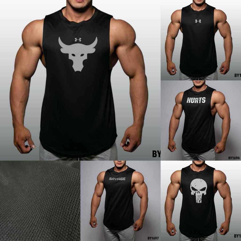 Jual SINGLET GYM OLAHRAGA FITNESS PRIA COWOK SPORT WEAR | Shopee Indonesia