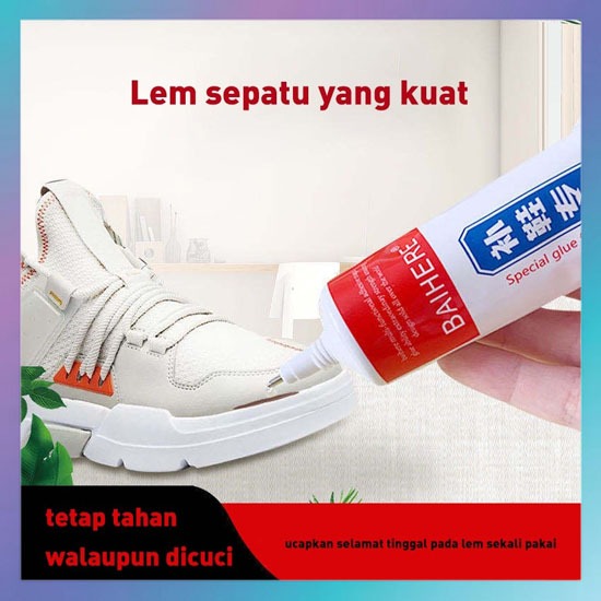 Jual Lem Perekat Sepatu Baihere Super Kuat / Cairan Penambal Sol Sepatu ...