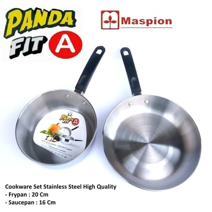 Jual Maspion Panda Set A frypan 20cm + Sauce Pan 16 cm Panci Set Panda ...