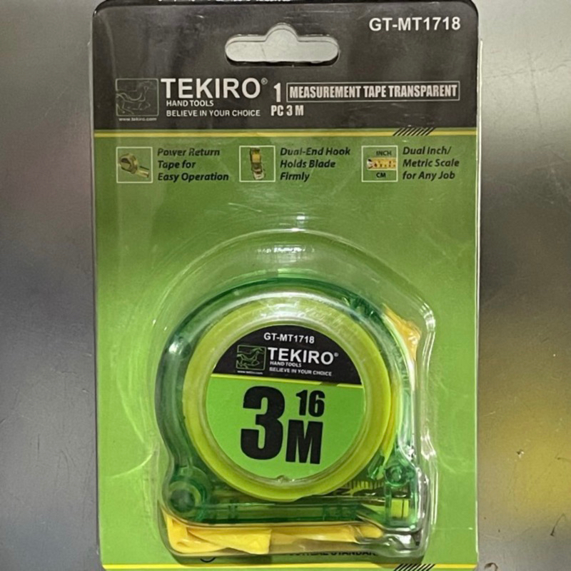Jual Meteran 3 Meter Transparan Tekiro / Roll meter 3meter TEKIRO ...