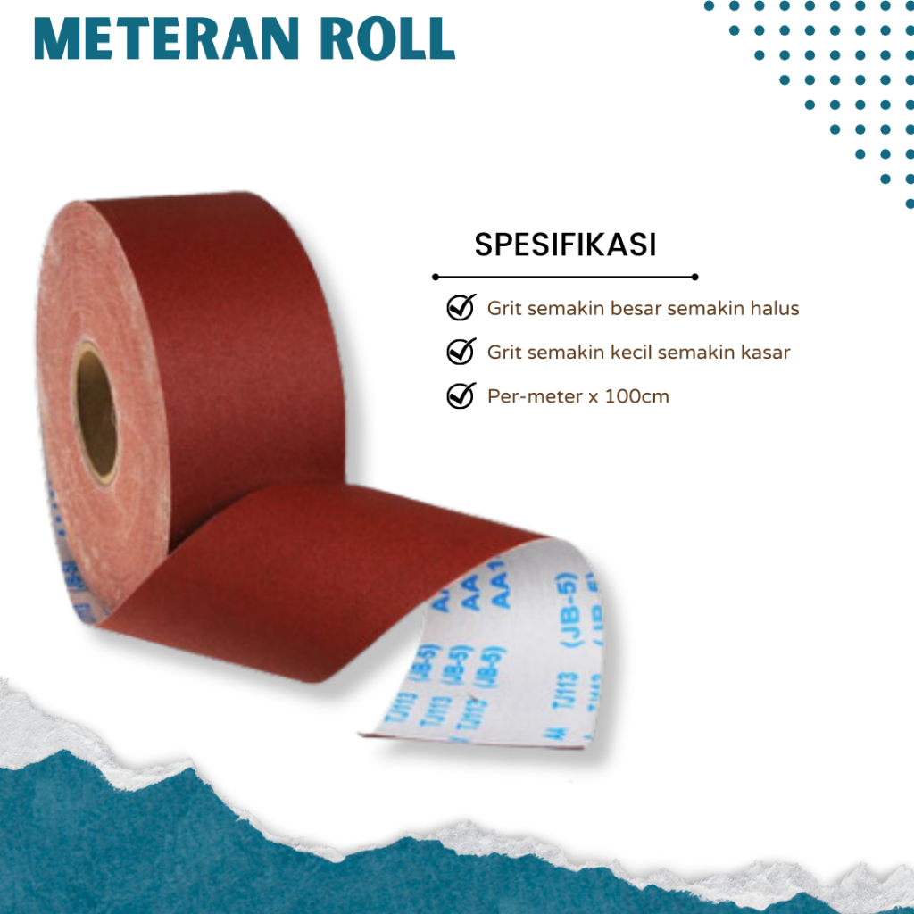 Jual Kertas Amplas Gulungan Meteran Grit 60 Grid 320. 100 . 80 Kertas Gosok Rol Gulungan kotak ...