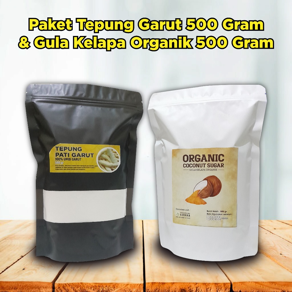 Jual Paket Tepung Umbi Garut Pati Irut Asli 500gr & Gula Kelapa Organik ...