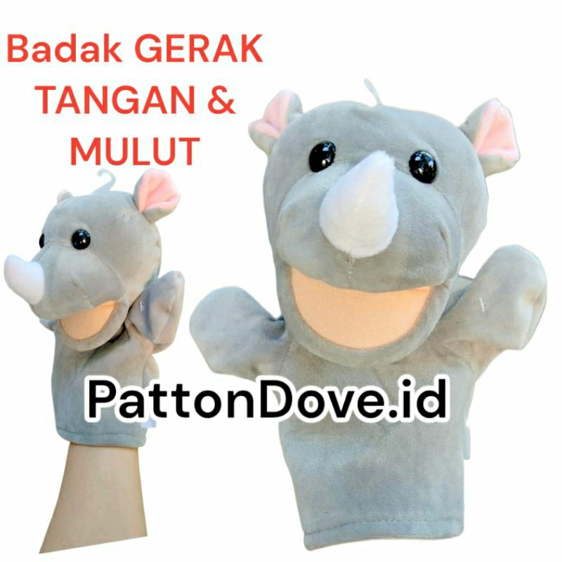Jual BONEKA TANGAN BONEKA RHINO BONEKA RHINOCEROS BONEKA BADAK BONEKA ...