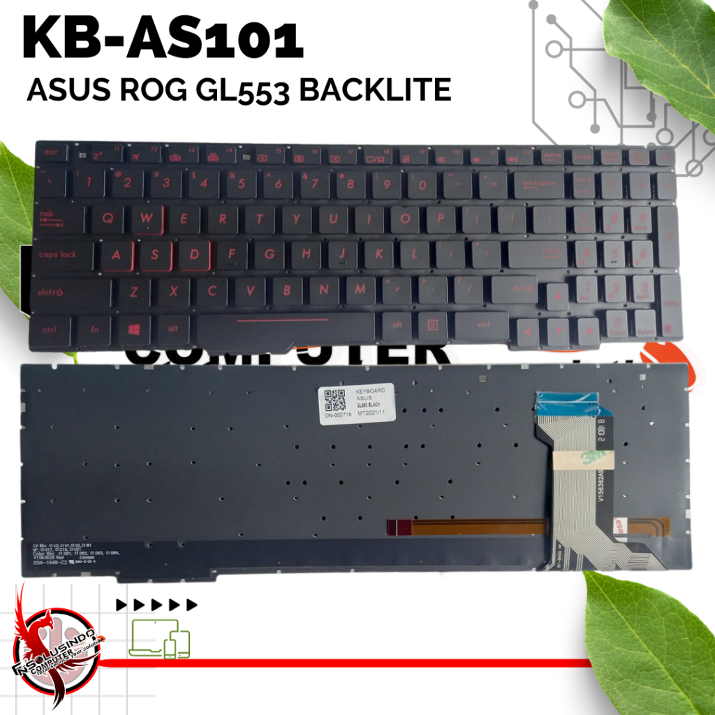 Jual Keyboard Asus ROG FX553 FX553vd FX753v GL553 GL553v GL553vd ...