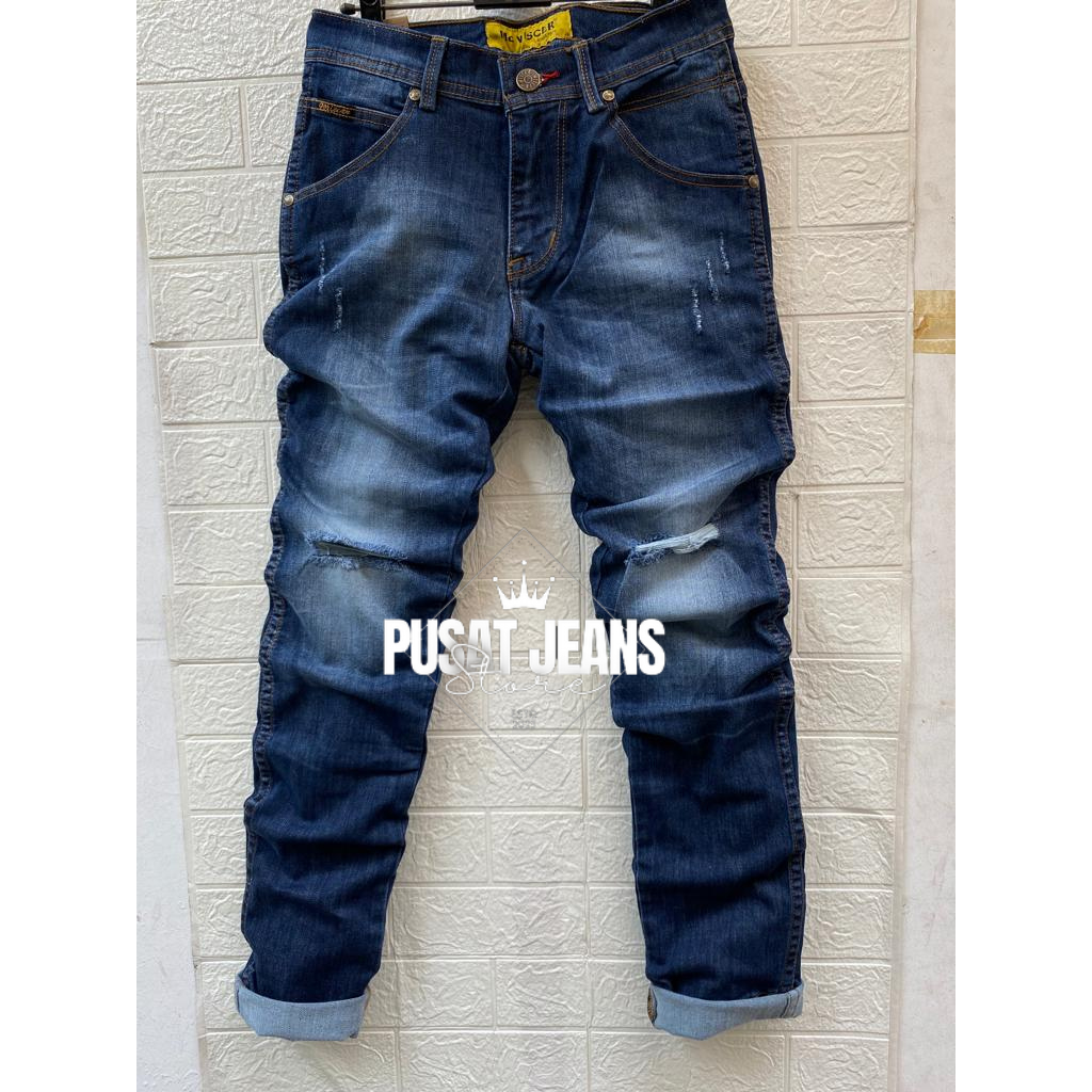 Jual MC WISCER Celana Panjang Pria Jeans Sobek Lutut Terbaru Melar ...
