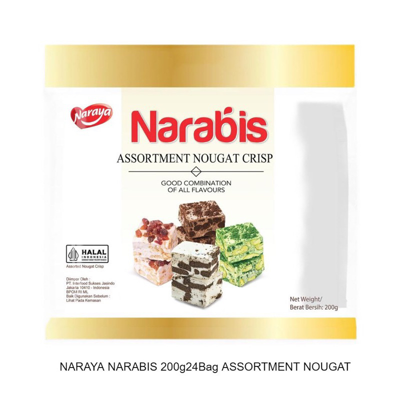 Jual Naraya Narabis 200g Cookies Nougat Crisp | Shopee Indonesia