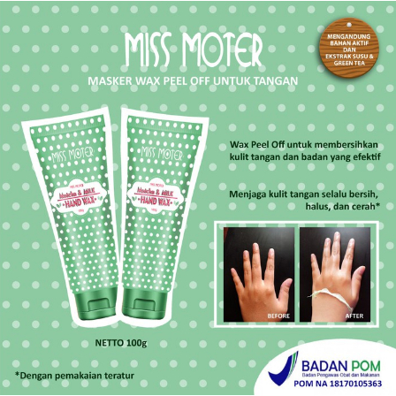 Jual SYB MISS MOTER hatomugi and matcha Hand Wax Exfoliasi Masker ...