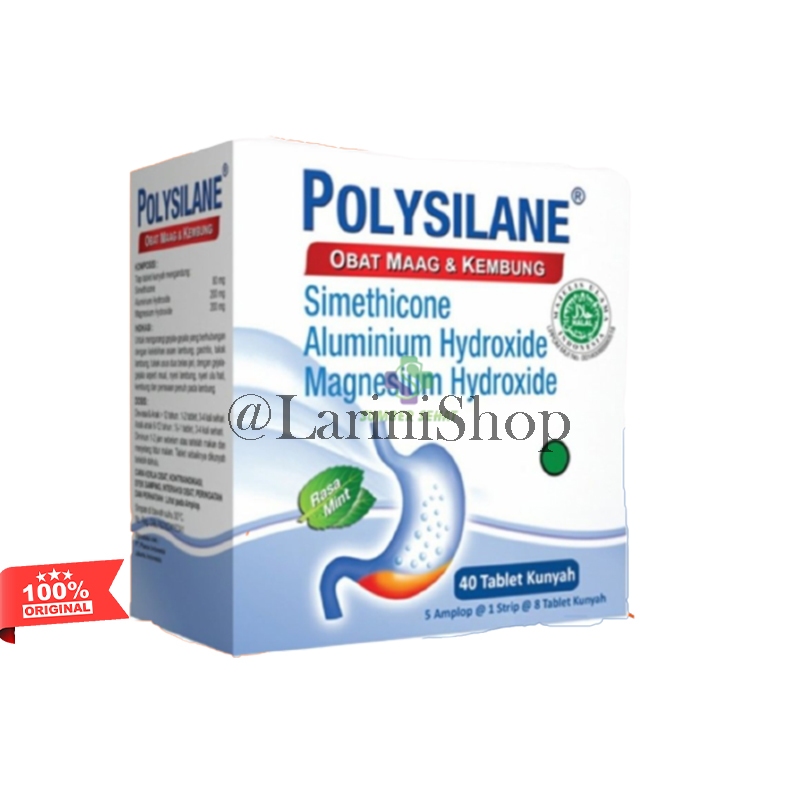 Jual Polysilane Tablet 1 Box (40 tablet) - Obat Maag dan Kembung ...