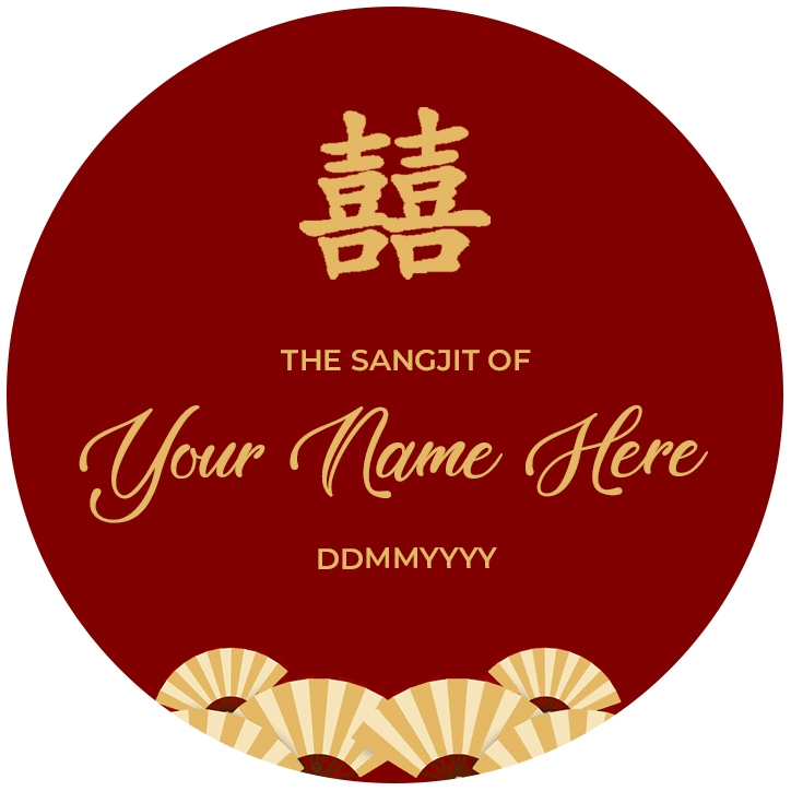 Jual Custom Label Sangjit Stiker Paper belt Sangjitan / Teapai ...