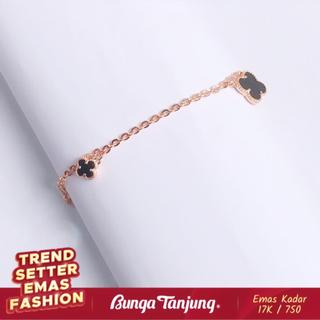 Jual GELANG CLOVER M - EMAS 17K - BUNGA TANJUNG GOLD | Shopee Indonesia