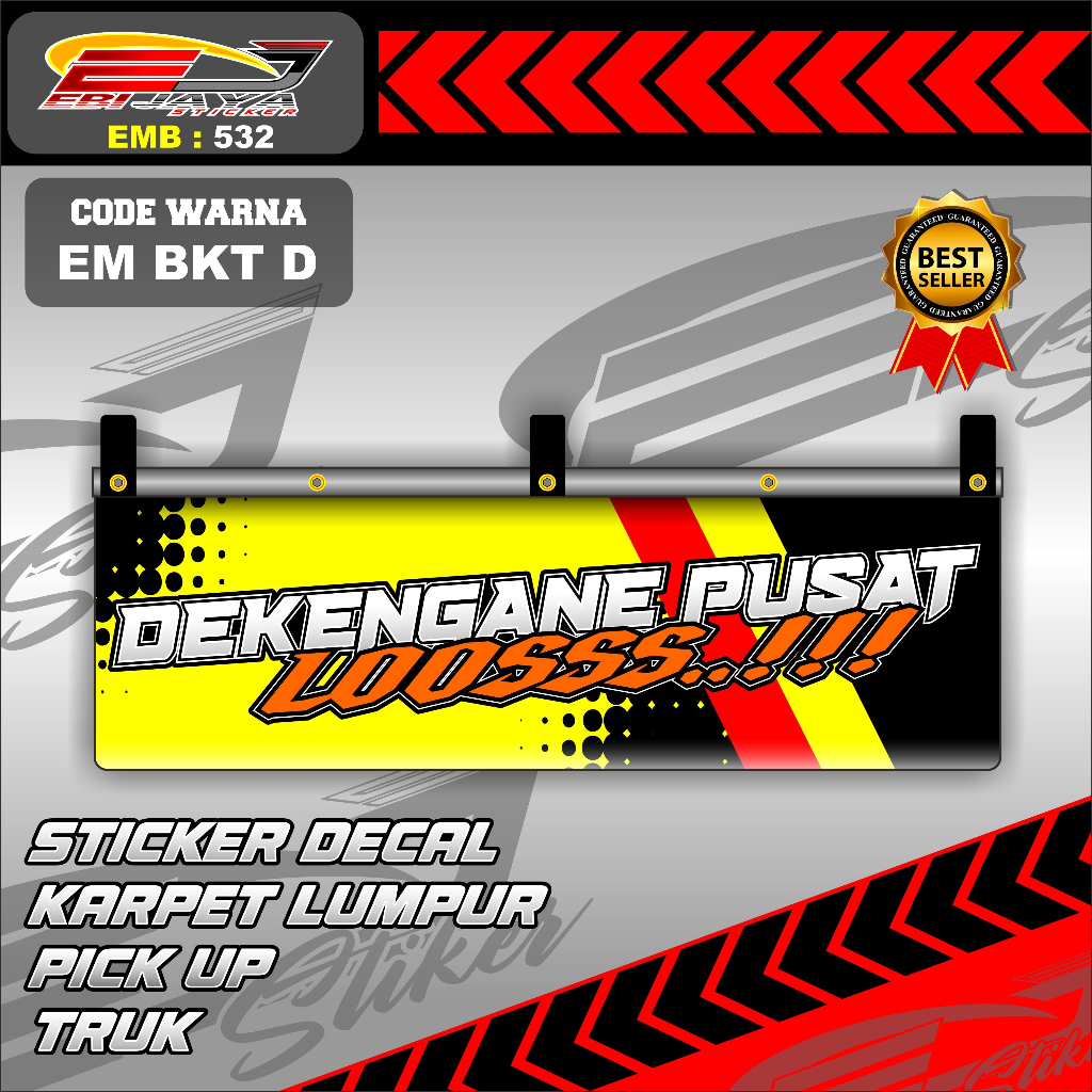 Jual STIKER DECAL DEKENGAN PUSAT KARPET LUMPUR PICK UP-FREE CUSTOM ...