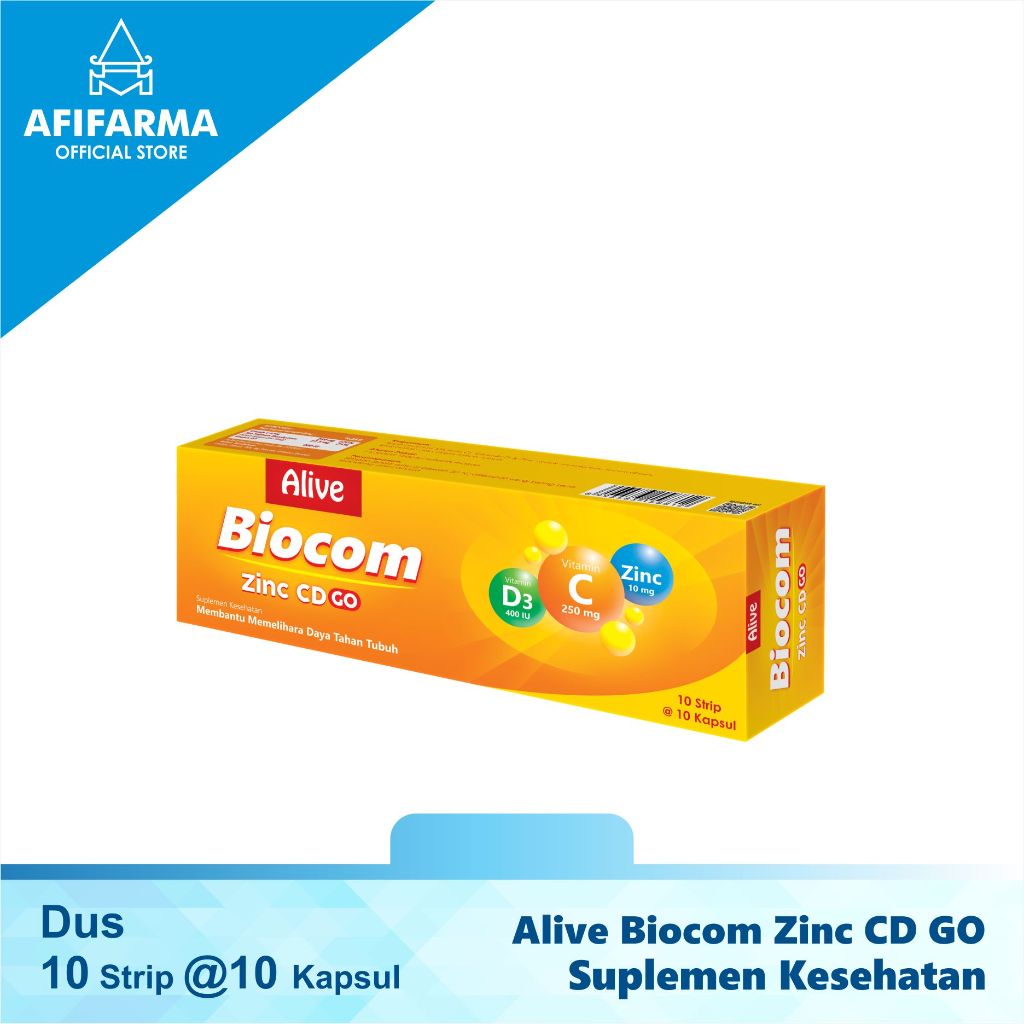 Jual Biocom Zinc CD Go 10 strips @10 tablet | Shopee Indonesia