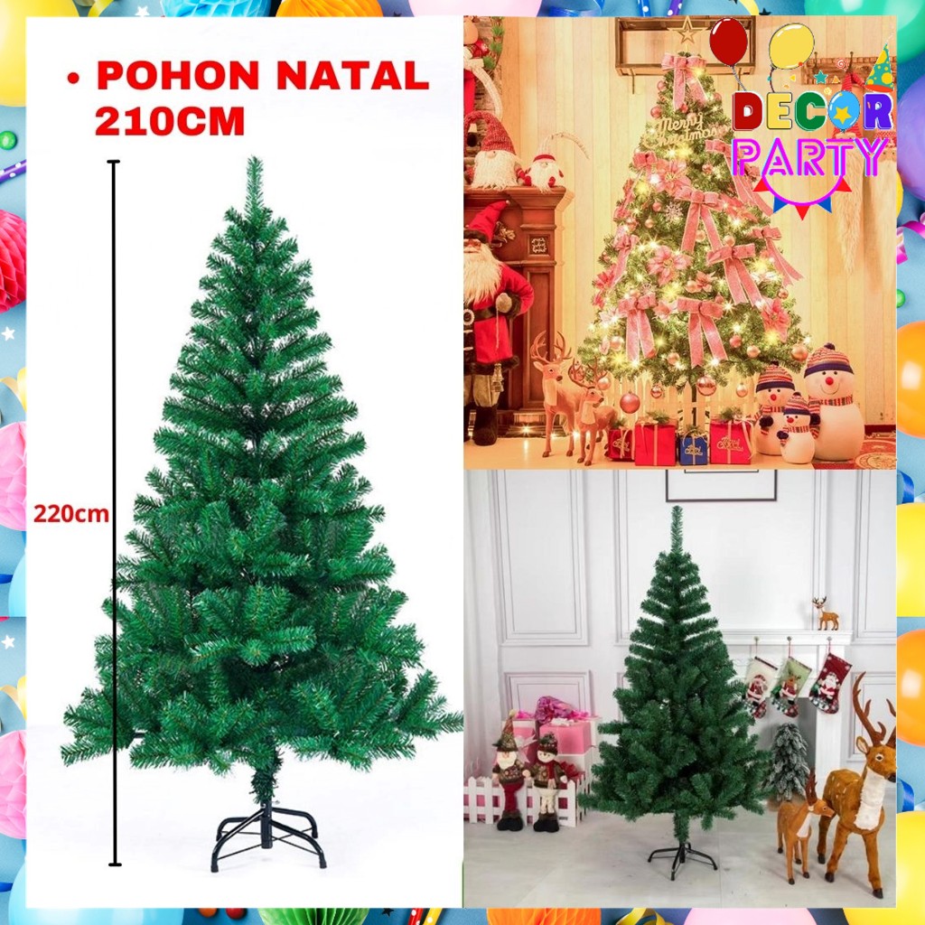 Jual DP Pohon Natal 210Cm 7 Kaki Gold Pine 2.1Mtr Pohon Cemara Green ...