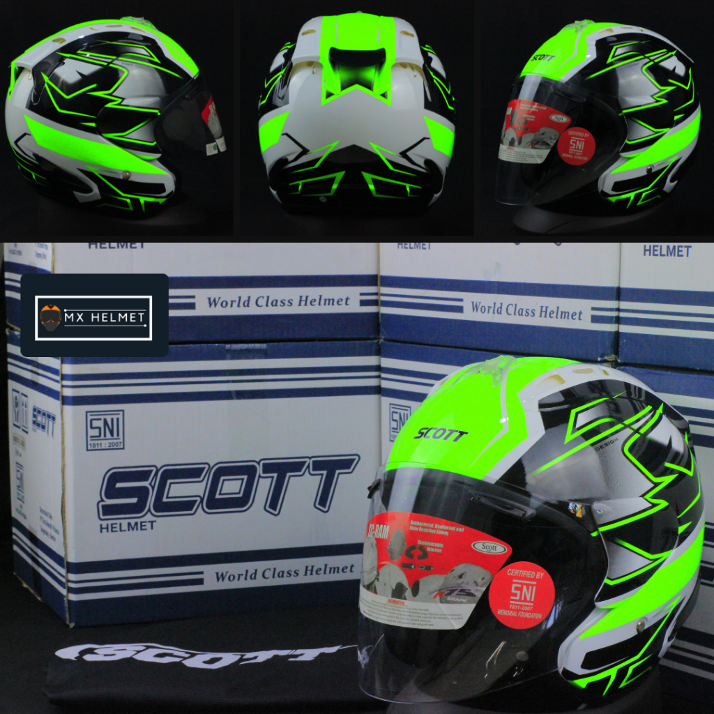 Jual HELM SCOTT R5 / VZRAM / HELM HALF FACE + FREE STIKER | Shopee ...