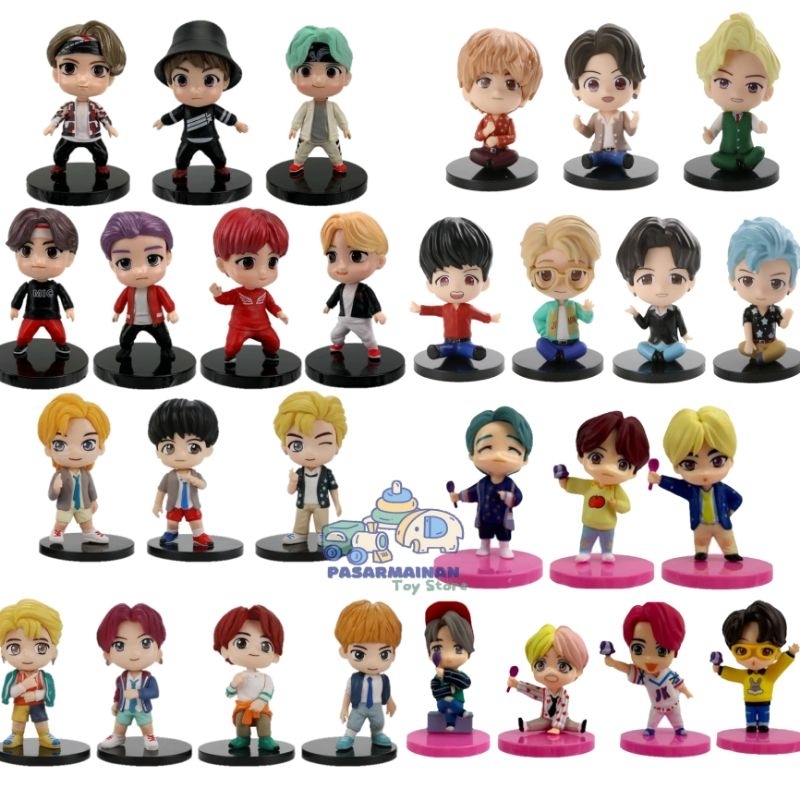 Jual FIGURE BTS KPOP TINY TAN BANGTAN BOYS KPOP SET 7 Miniatur Pajangan Topper Cake | Shopee ...