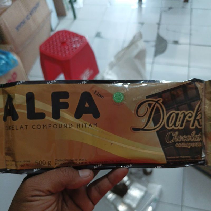Jual alfa dark chocolate compound 500gr/coklat alfa 500gr | Shopee ...
