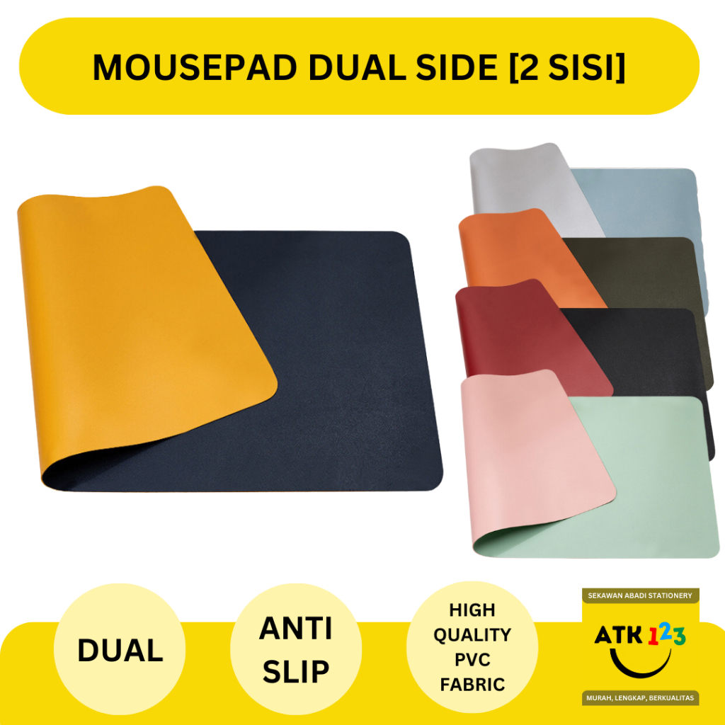 Jual Mousepad Mouse Pad High Quality Material Dual Side [Dual Color] 2 ...