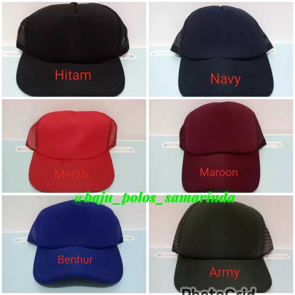 Jual Topi Jaring Polos Trucker Hat Dewasa Premium - Pria Wanita ...