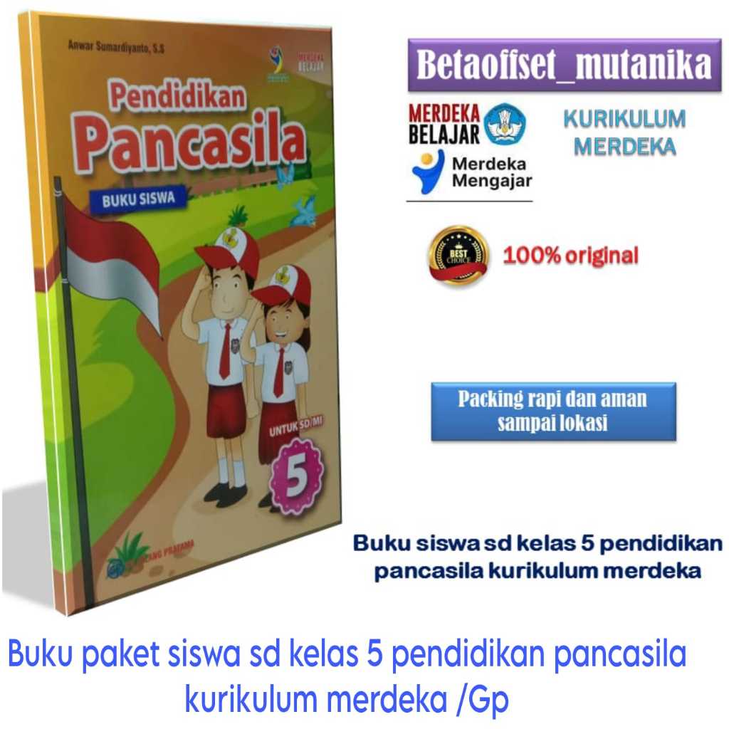 Jual Buku paket siswa sd kelas 5 pendidikan pancasila kurikulum merdeka /Gp | Shopee Indonesia