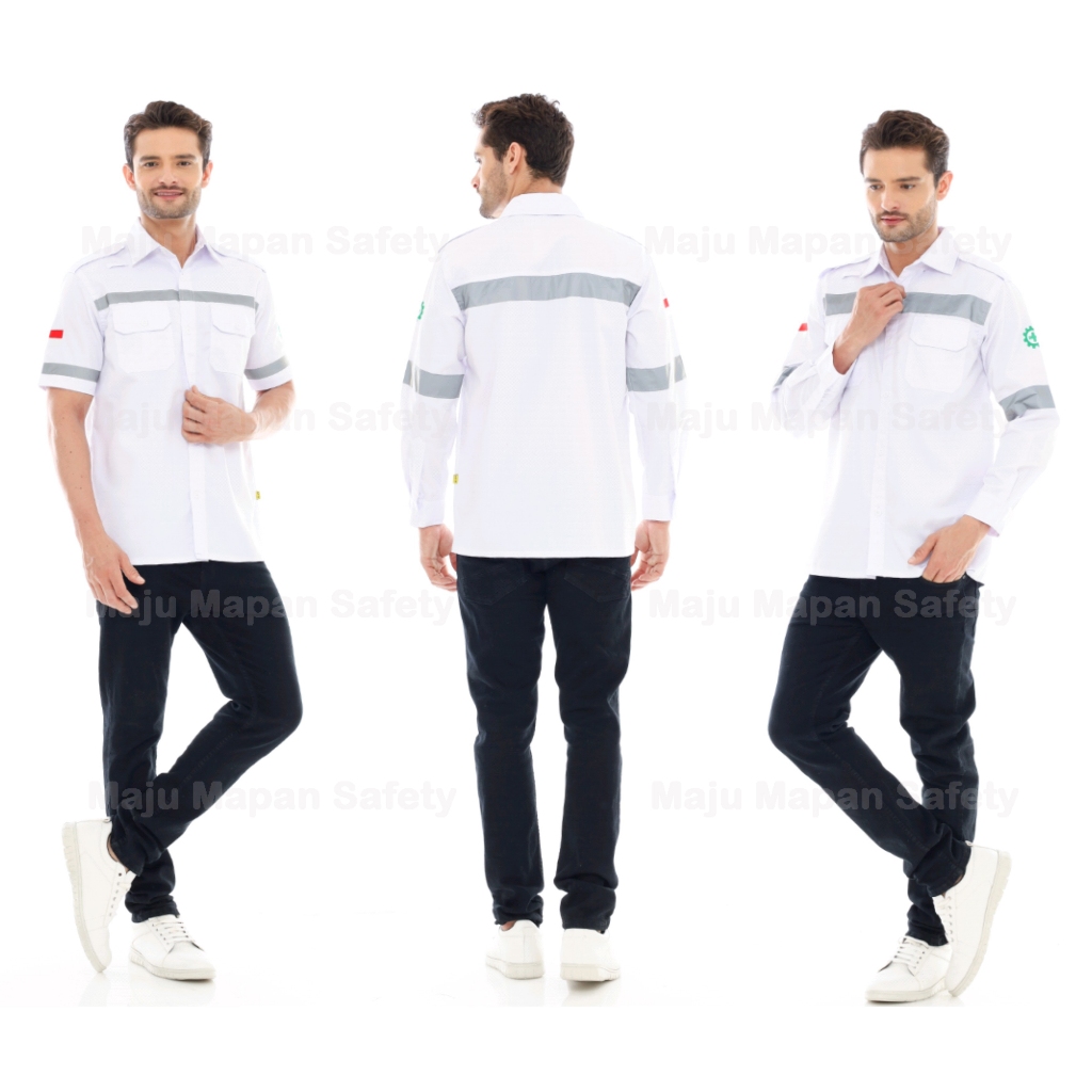 Jual Wearpack Safety Baju Kerja Lapangan Lengan Panjang Merk ATX Putih ...