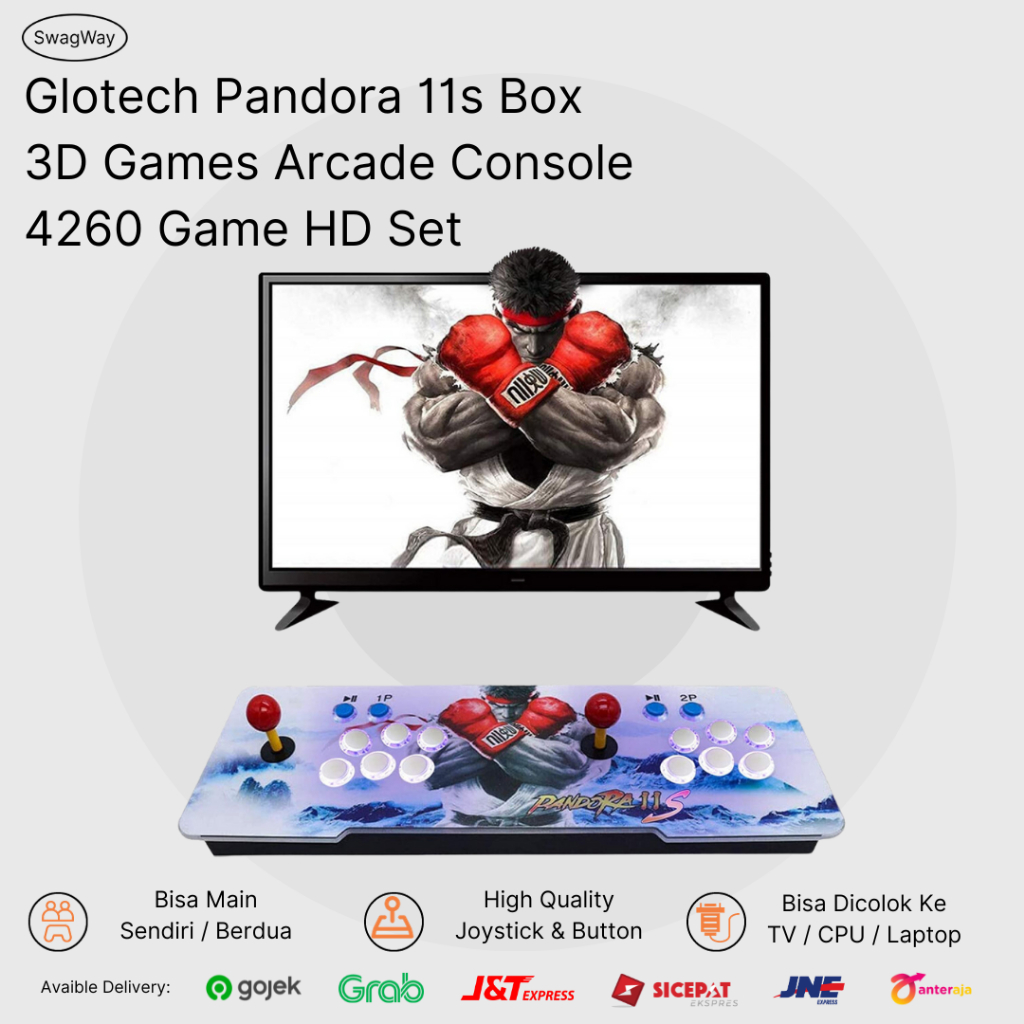 Jual Glotech Pandora 11s Box Arcade Games 3D Console 1080x720p 4260 ...